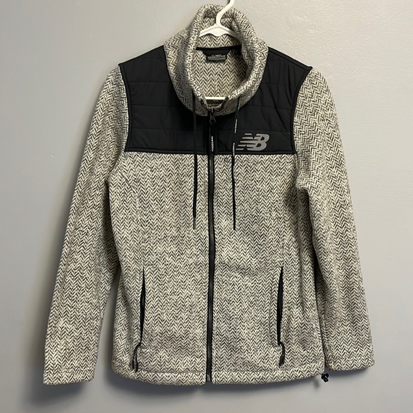 New Balance | Jackets & Coats | New Balance Full Zip Gray Herringbone ...